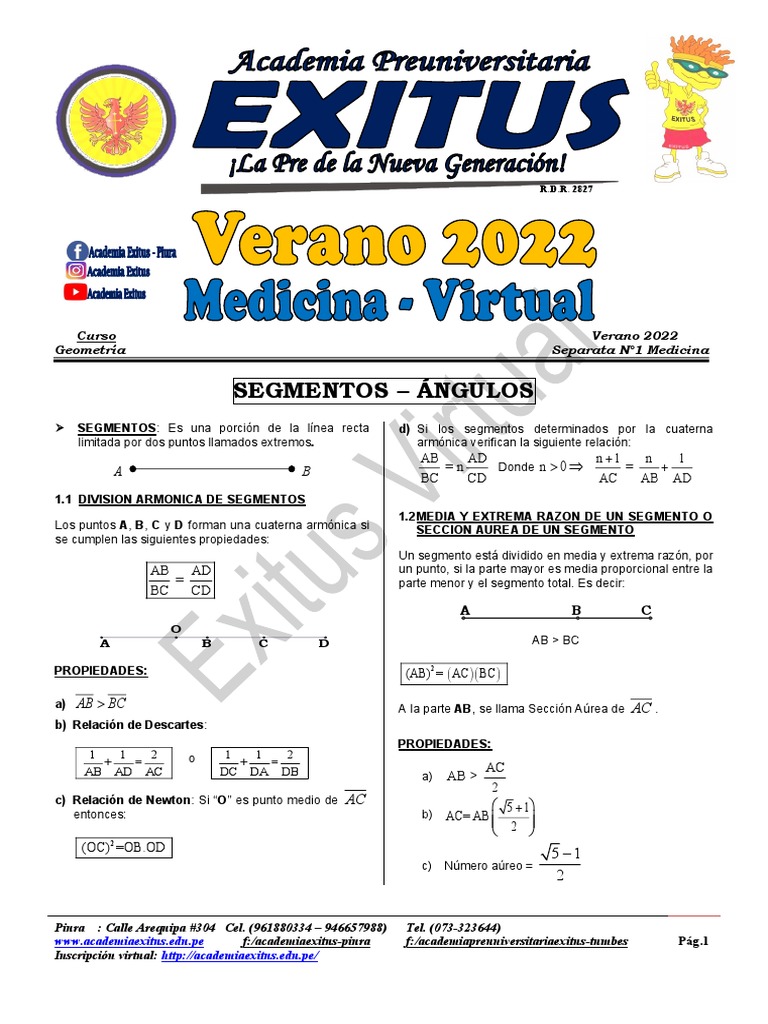 Segmentos Ángulos Geometria | PDF | Ángulo | Geometria clasica