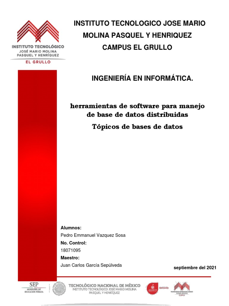 Herramientas de Software para Manejo de Base de Datos Distribuidas | PDF | Bases de datos ...