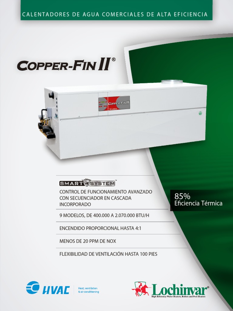 Folleto Lochinvar Copperfin HVAC | PDF | Cantidades fisicas | Física ...