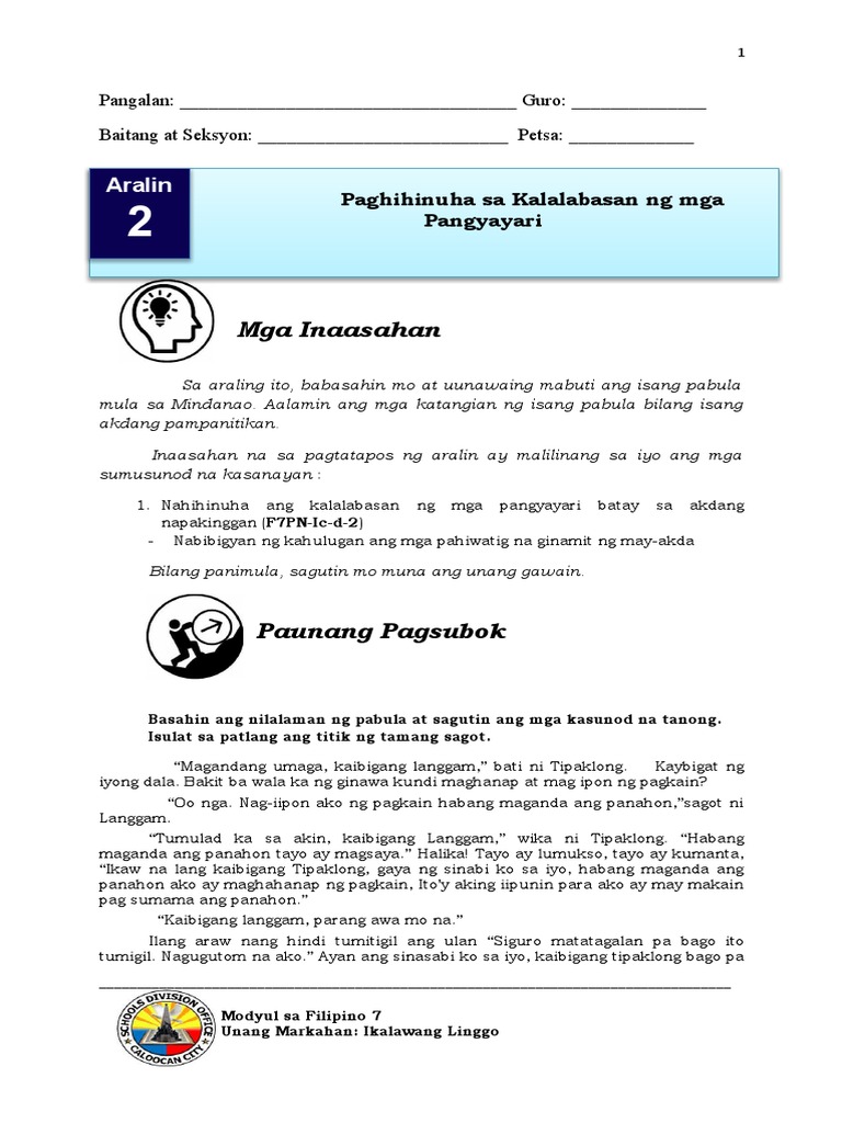 7 Filipino Q1 W2 Validated | PDF