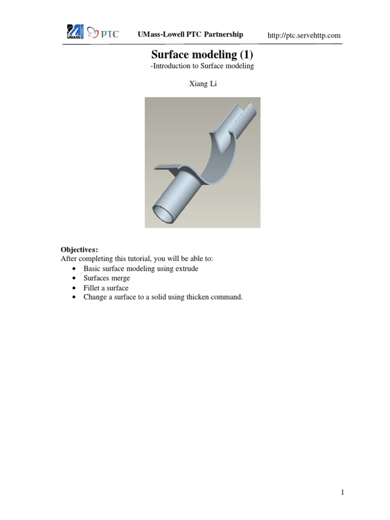 Surface Modeling Tutorial in Creo | PDF | Teaching Methods & Materials ...