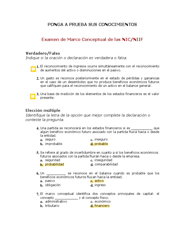 Tarea 1 M 1 - Marco Conceptual de Las NIC - NIIF | PDF | normas ...