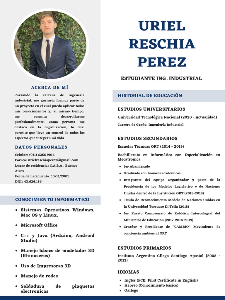 Uriel RESCHIA PEREZ CurrÃ - Culum | PDF | Informática | Software