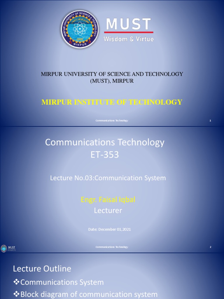 An Overview of Communication Systems: Elements, Block Diagram, Losses ...