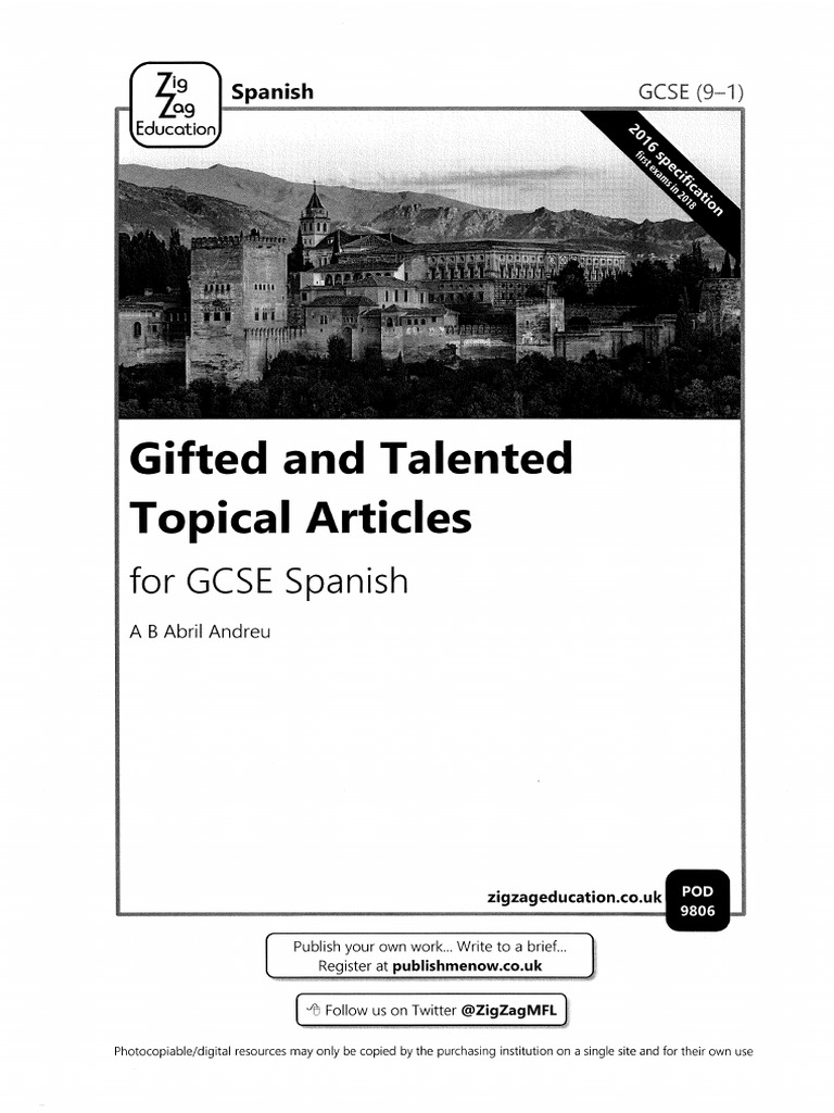 Gifted and Talented Topical Articles Spanish | PDF