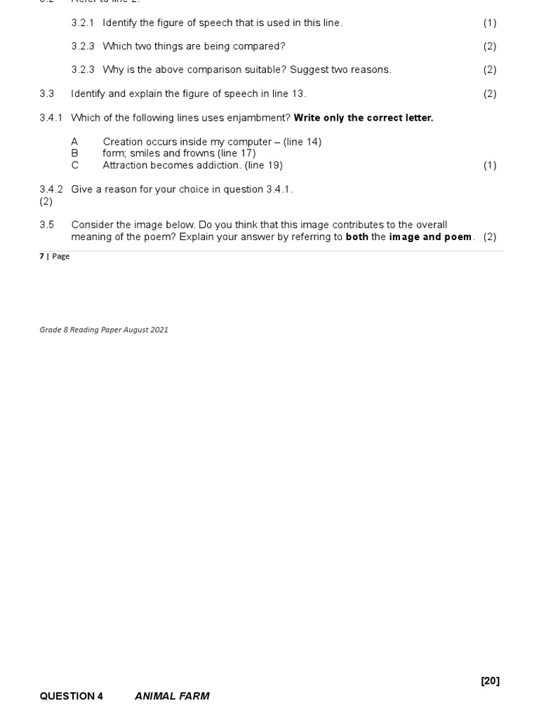 Animal Farm Test - 2021 | PDF