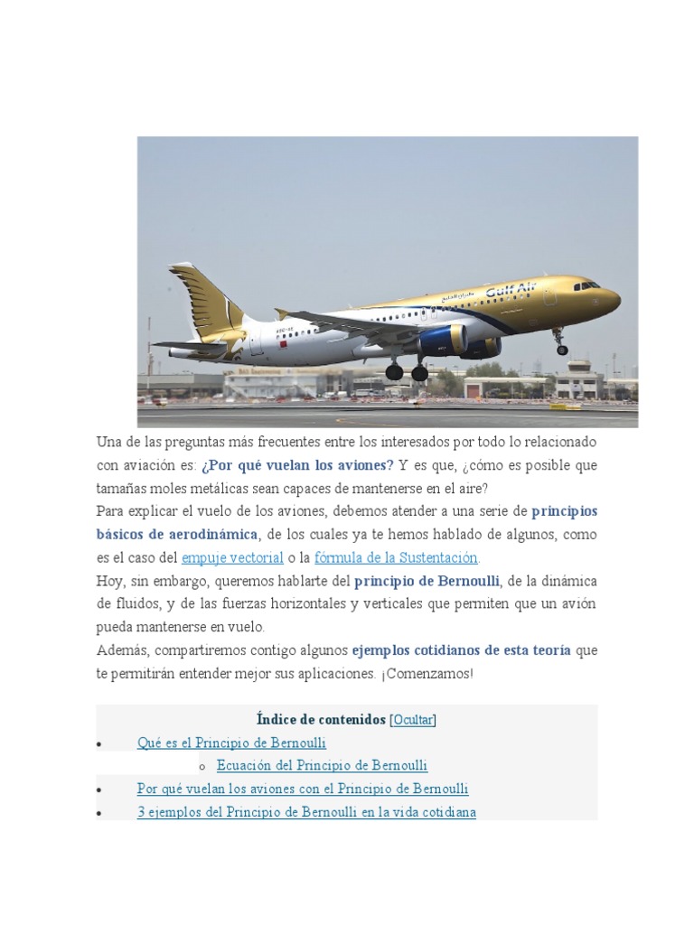Como Vuelan Los Aviones | PDF | Avión | Ala
