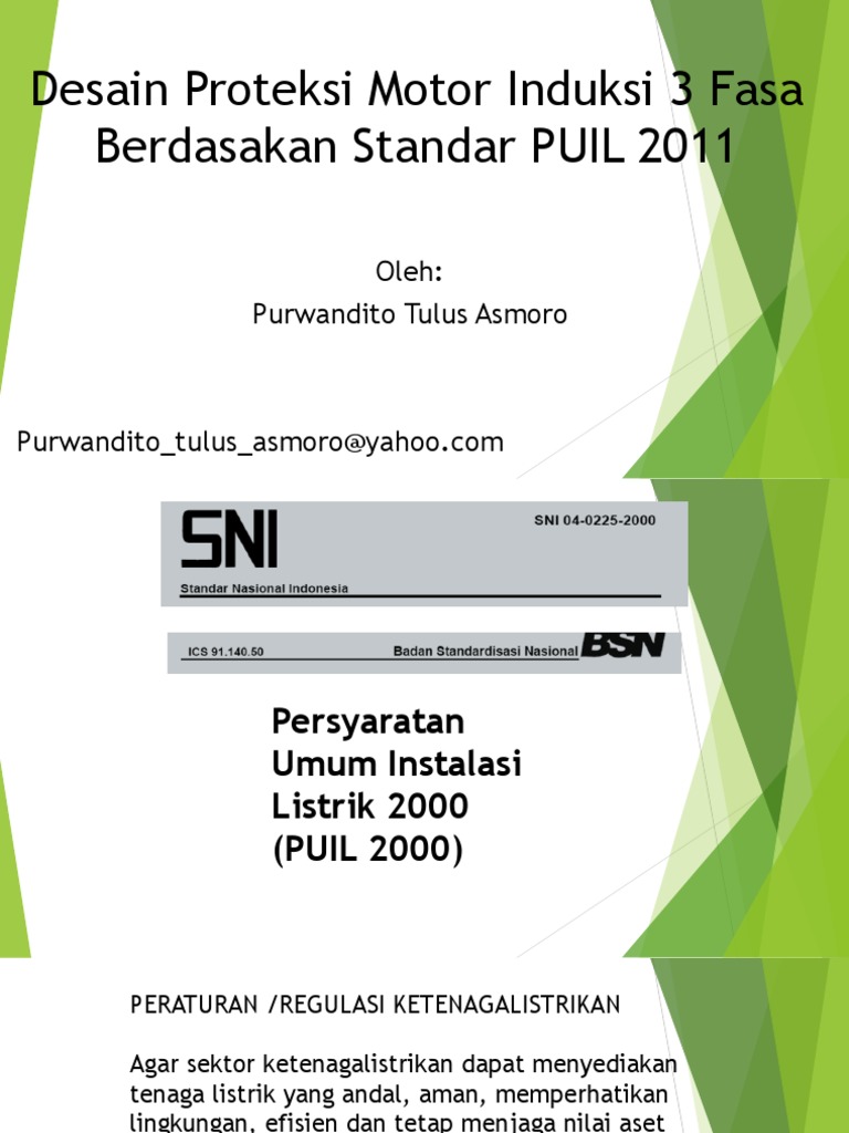 Desain Proteksi Motor 3 Fasa (PUIL 2011) | PDF