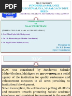 NAAC PPT - IQAC Final | PDF | Educational Assessment | Curriculum