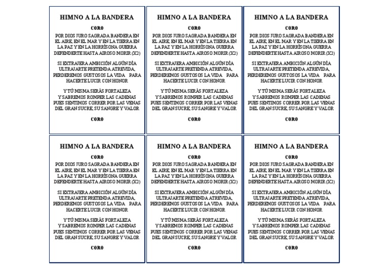 Himno A La Bandera | PDF