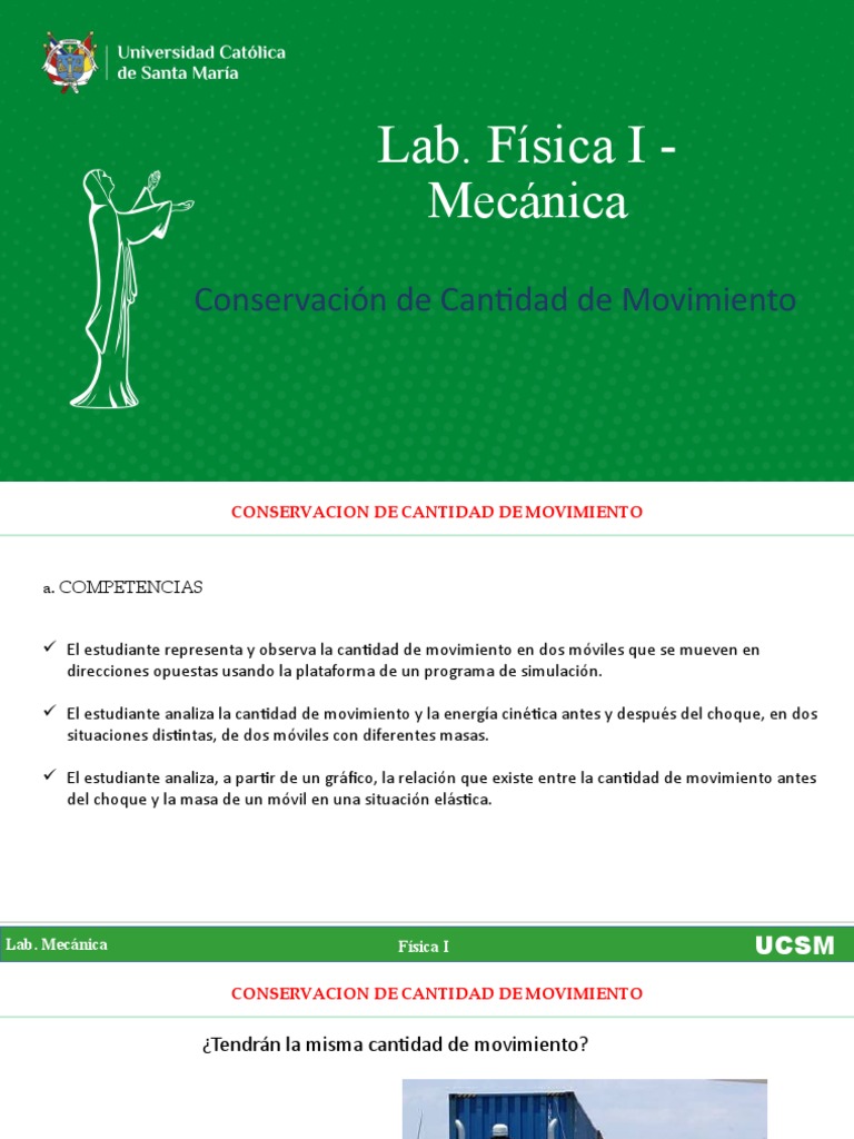 Conservacion Del Momentum Lineal | PDF | Impulso | Fuerza