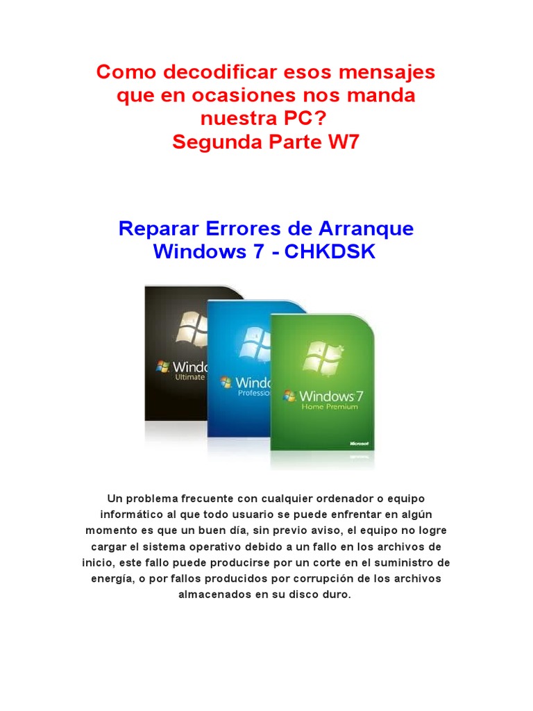 Como Decodificar Esos Mensajes Que en Ocasiones Nos Manda Nuestra PC ...