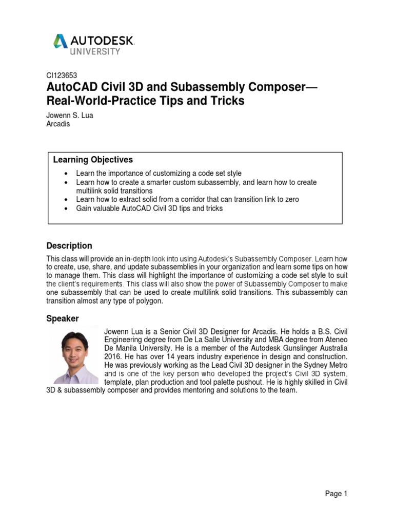 AutoCAD Civil 3D Subassembly Tips | PDF | 3 D Computer Graphics | Computing