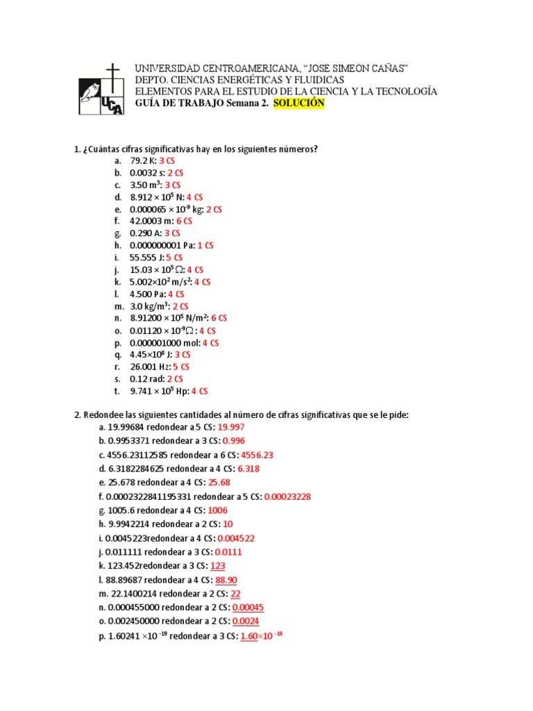 Guía de Repaso Semana 2-3 Sol | PDF | Volumen | Litro