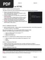 Exercices Corriges HTML PDF | PDF | Html | HTML5