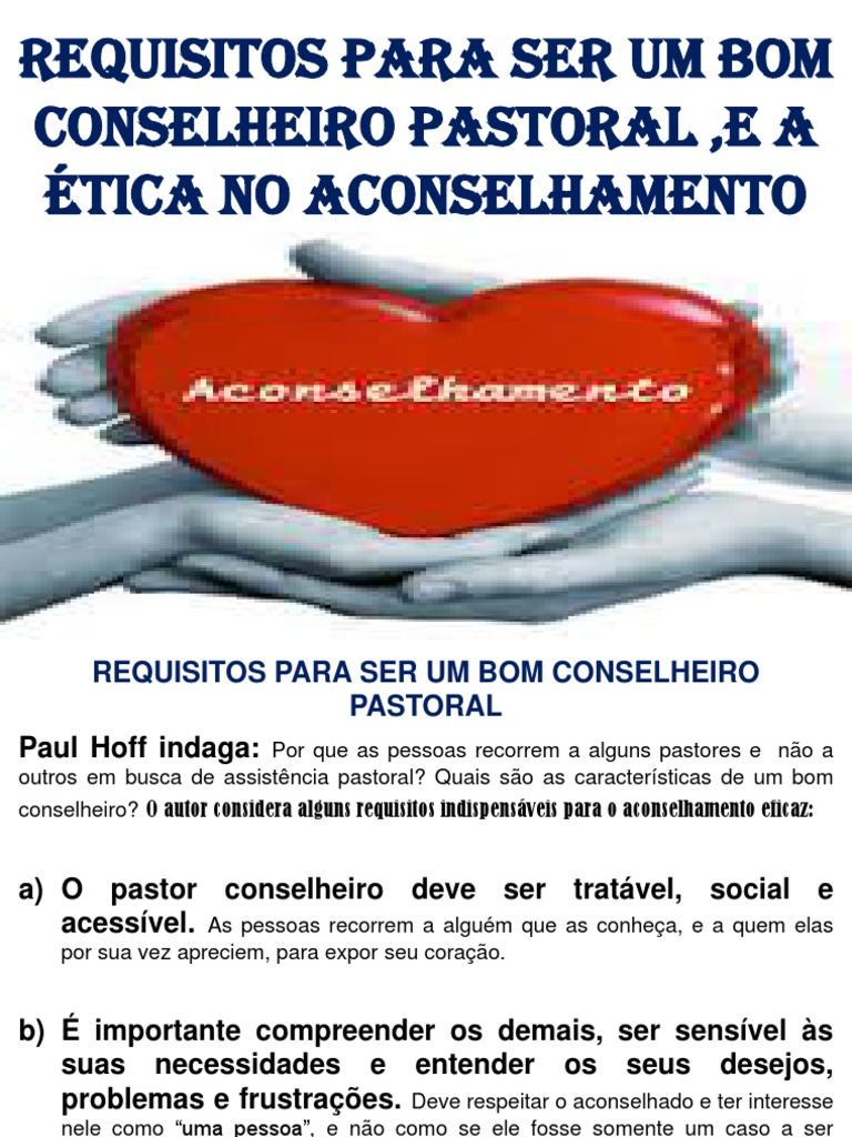 5 - Requisitos para Ser Um Bom Cons. Ética No Acons. | PDF | Psicologia | Deus