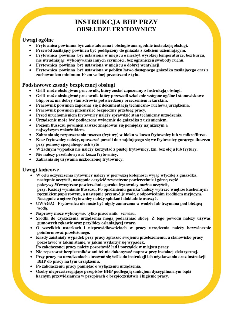 Instr Frytkownica | PDF