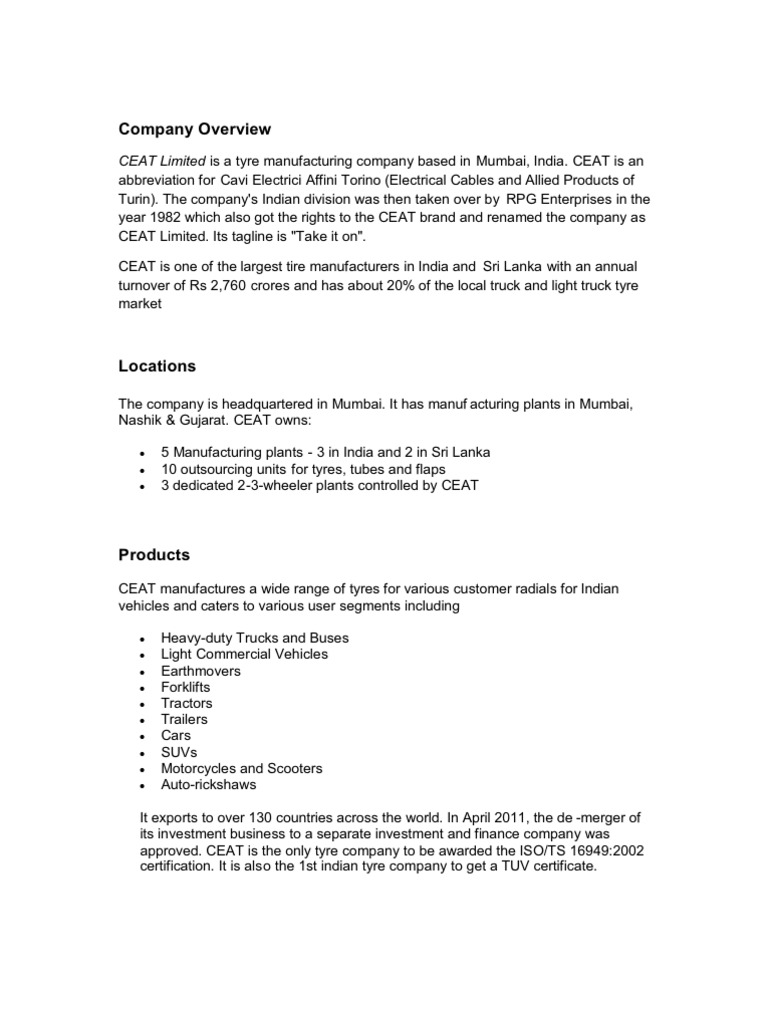 Tyre Project Pdf Tire Natural Rubber