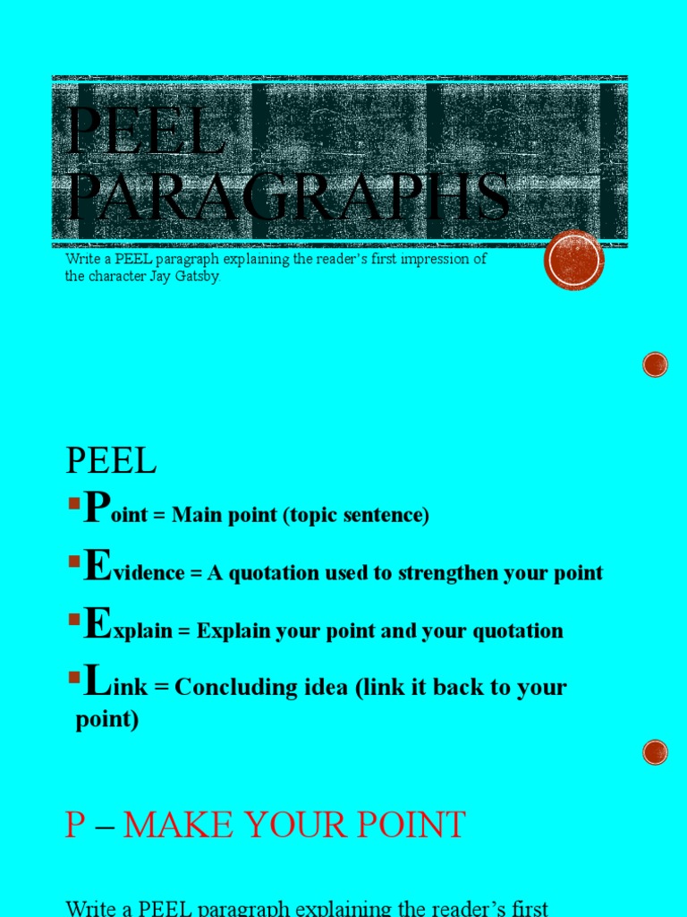 PEE Paragraphs Gatsby | Download Free PDF | The Great Gatsby | Punctuation