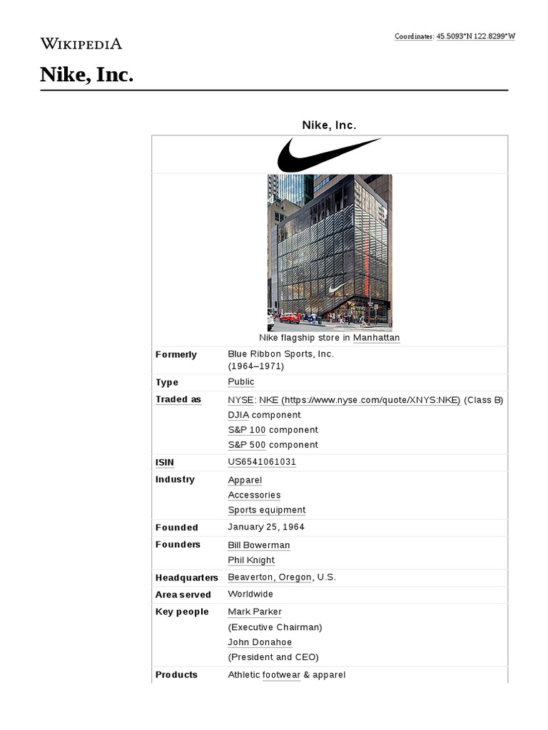 Nike, Inc. | PDF | Nike