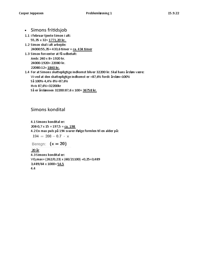 Simons Fritidsjob | PDF