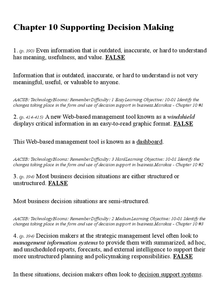 Decision Support Systems Overview | PDF | Artificial Intelligence | Intelligence (AI) & Semantics