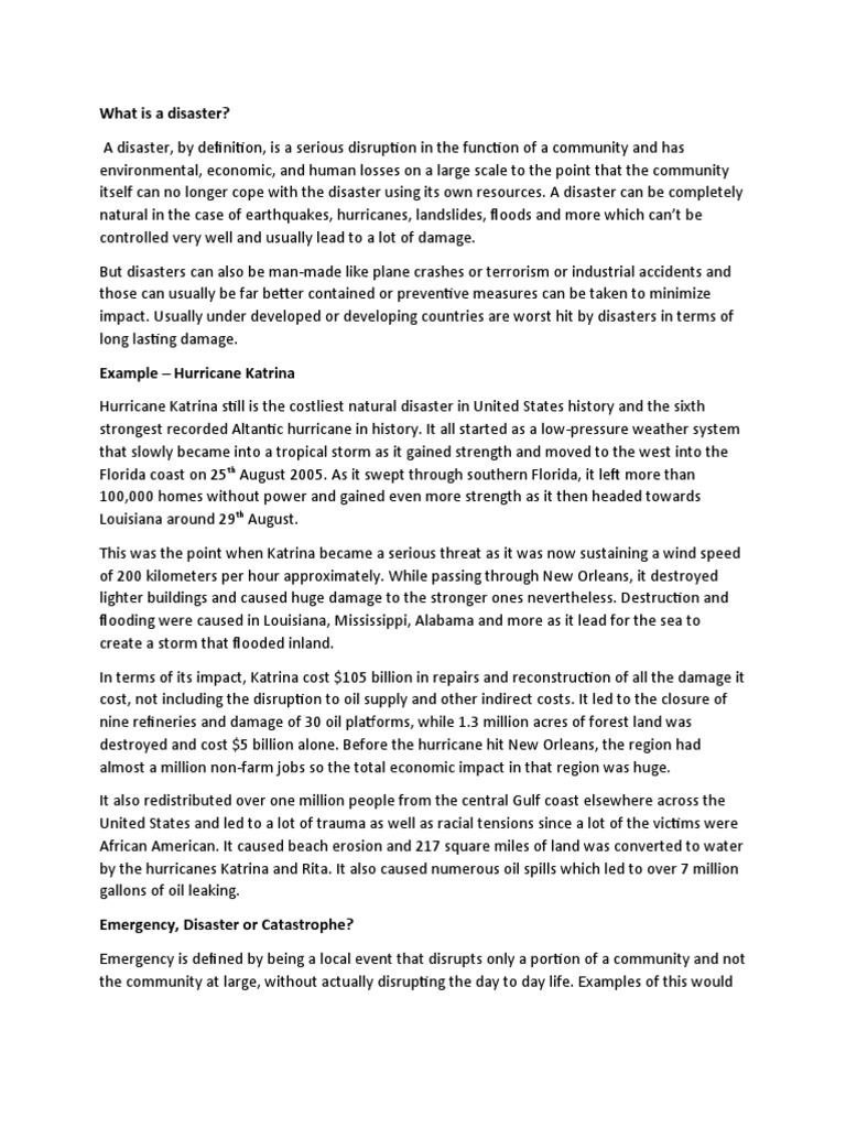 Katrina Case Study | PDF | Hurricane Katrina | Tropical Cyclones