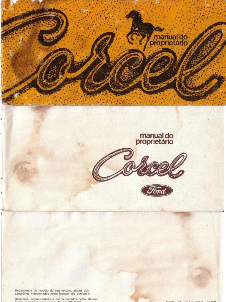 Manual Proprietário Corcel 1975 | PDF