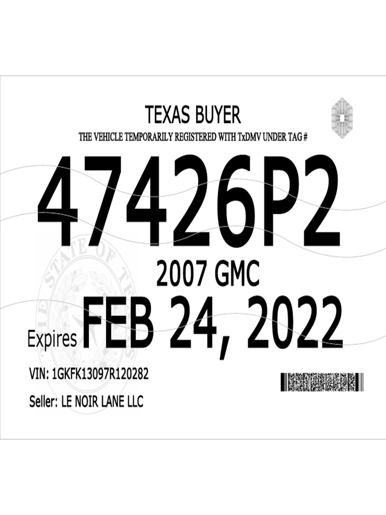 Texas Buyer Receipt for 2007 GMC Yukon | PDF | Road Transport | Vehicles