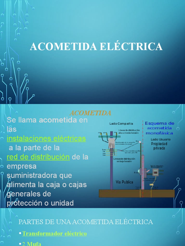 Partes y Tipos de Acometidas Eléctricas | PDF | Tecnología