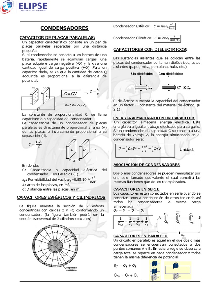 Ex1 Fa3 Capacitores 2022-1 | PDF | Condensador | Capacidad