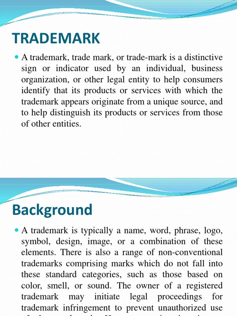 Trademark 1 | PDF | Trademark | Priority Right