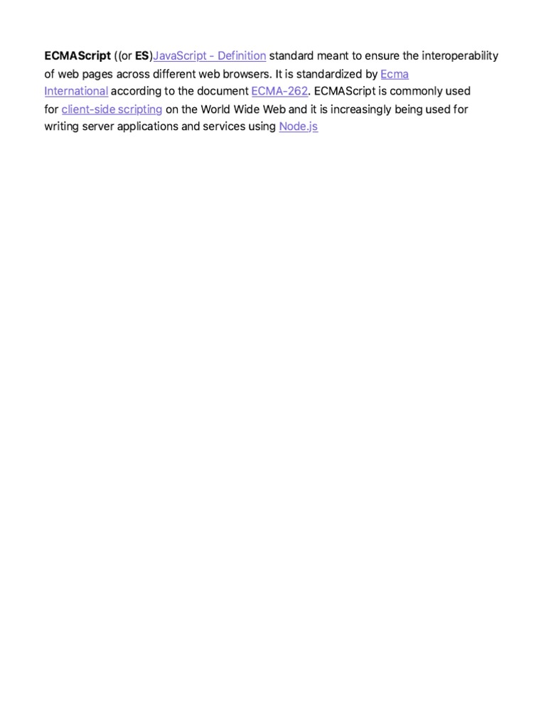 ECMAScript Standard | PDF ECMAScript Standard | PDF