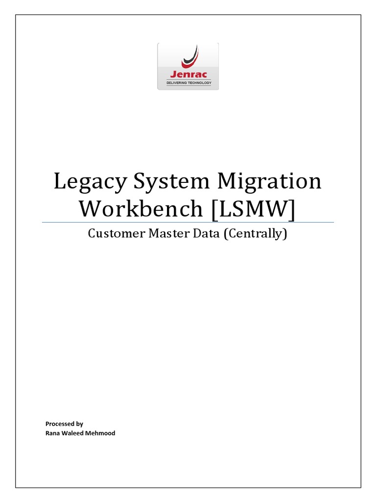 Customer Master Data - LSMW | PDF | Microsoft Excel | Computer File