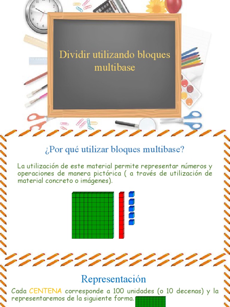 DIVISIÓN CON BLOQUES MULTIBASE 4° Básico | PDF | División (Matemáticas ...