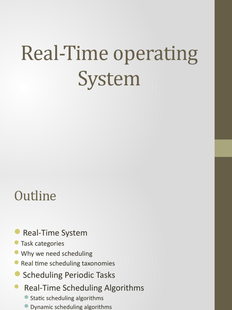 Final Rtos | PDF | Real Time Computing | Scheduling (Computing)