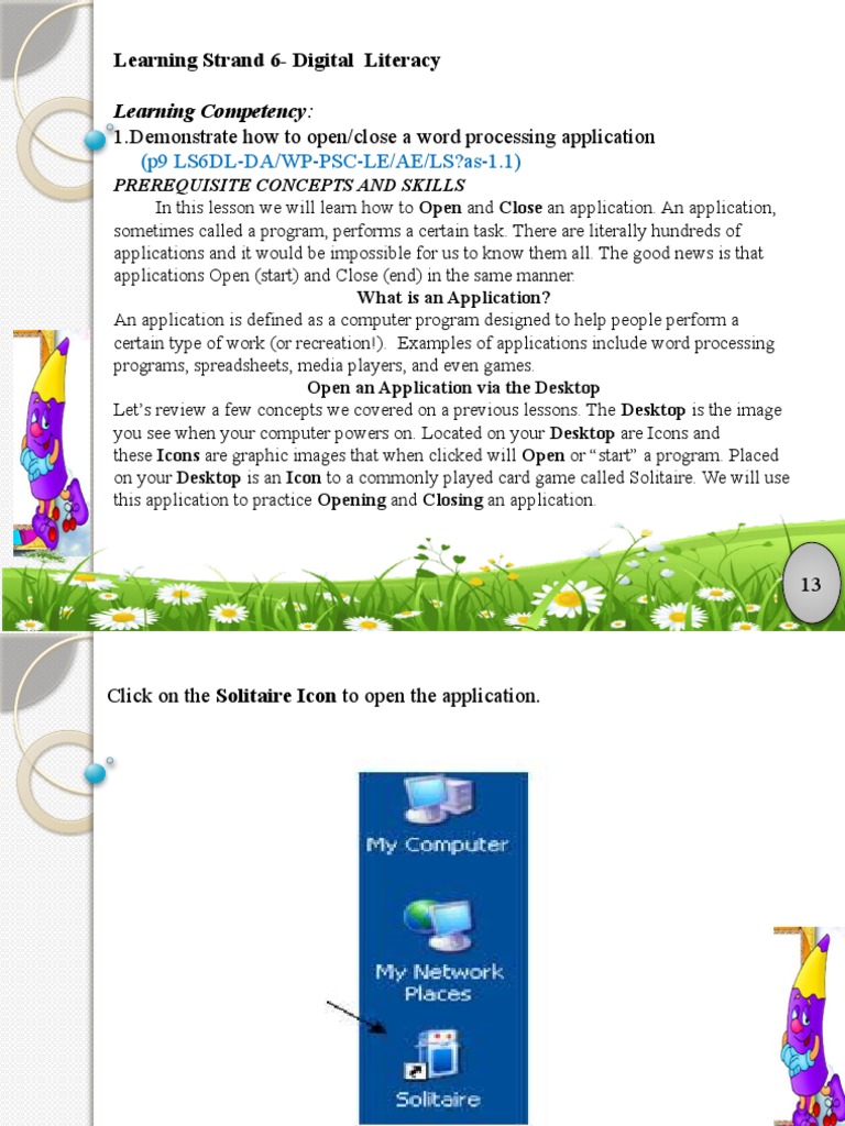 4-LS6 DL Demonstrate How To Openclose A Word Processing Application | PDF | Icon (Computing ...