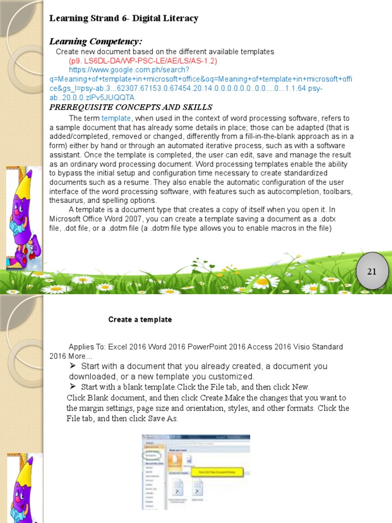 Creating and Managing Document Templates | PDF | Microsoft Word ...