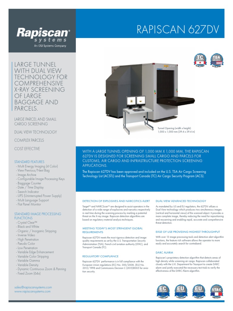 Rapiscan-627DV 100100 | Download Free PDF | Transportation Security ...