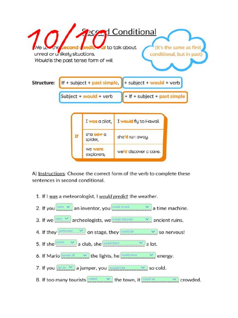 Homework - Second Conditional | PDF