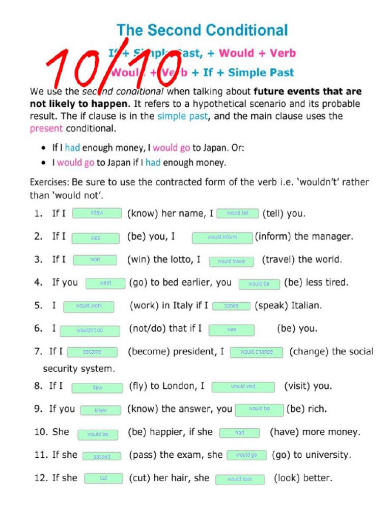 Class Activity - Second Conditional | PDF