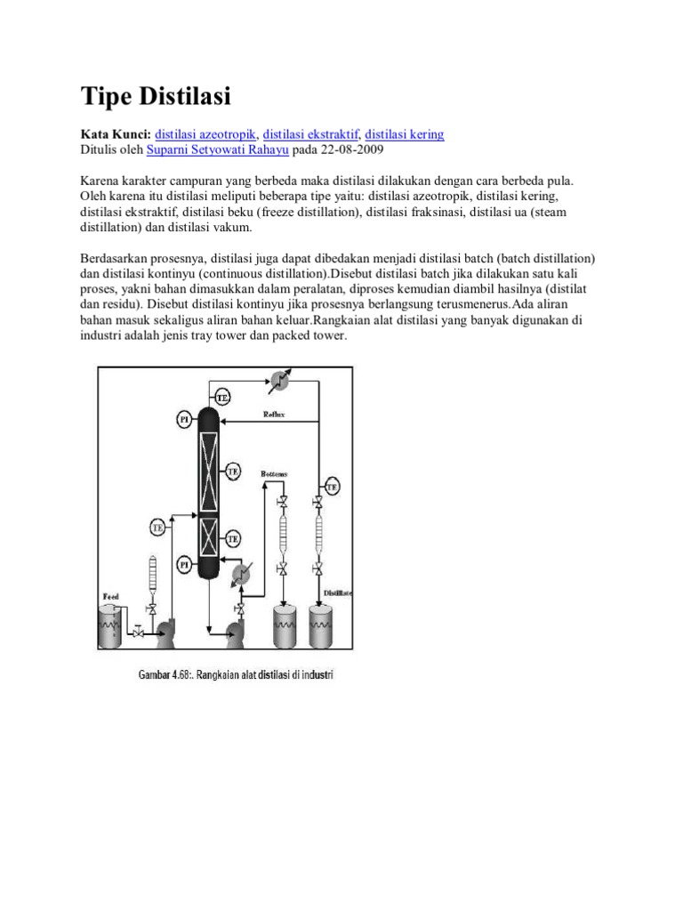 Tipe Distilasi | PDF | Sains & Matematika