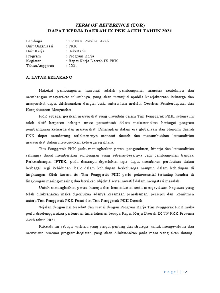 Tor Rakerda Ix 2021 Oke | PDF | Karier & Perkembangan | Seni