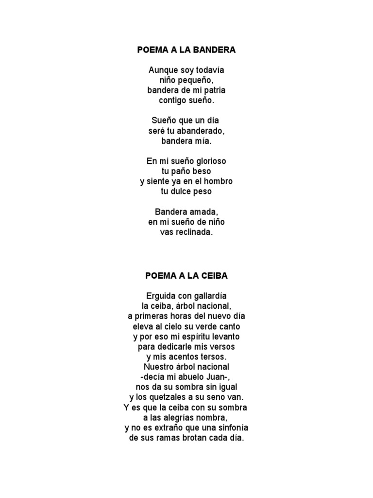 Poemas A La Patria | PDF