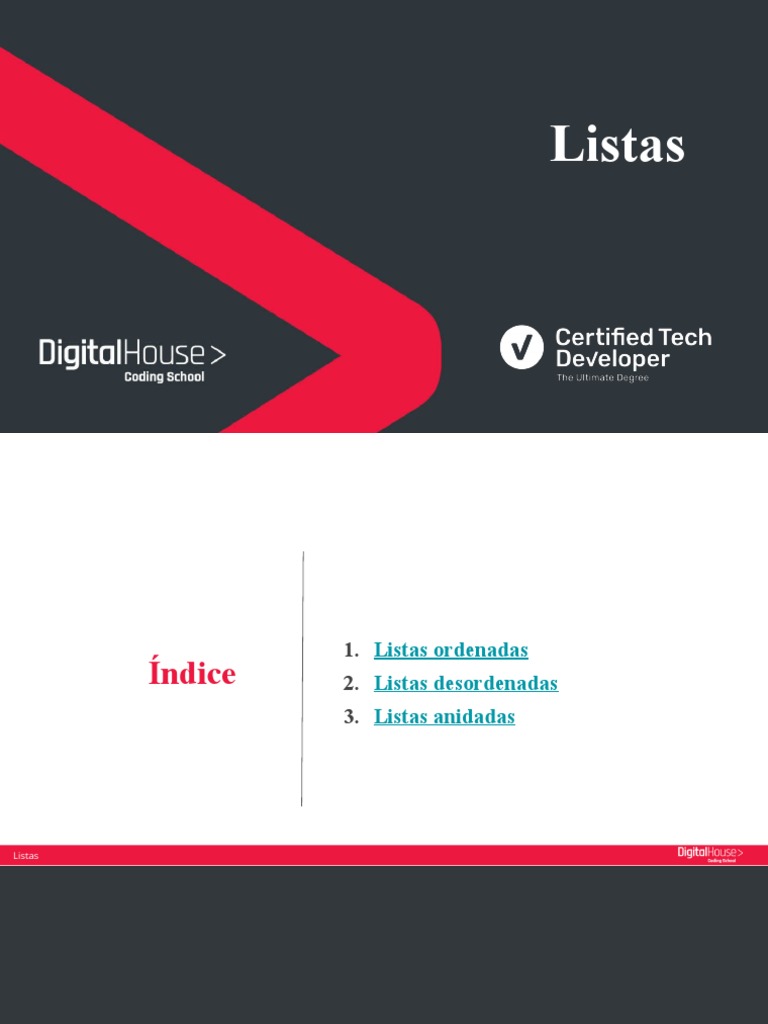 (Presentacion) Listas | PDF | Informática