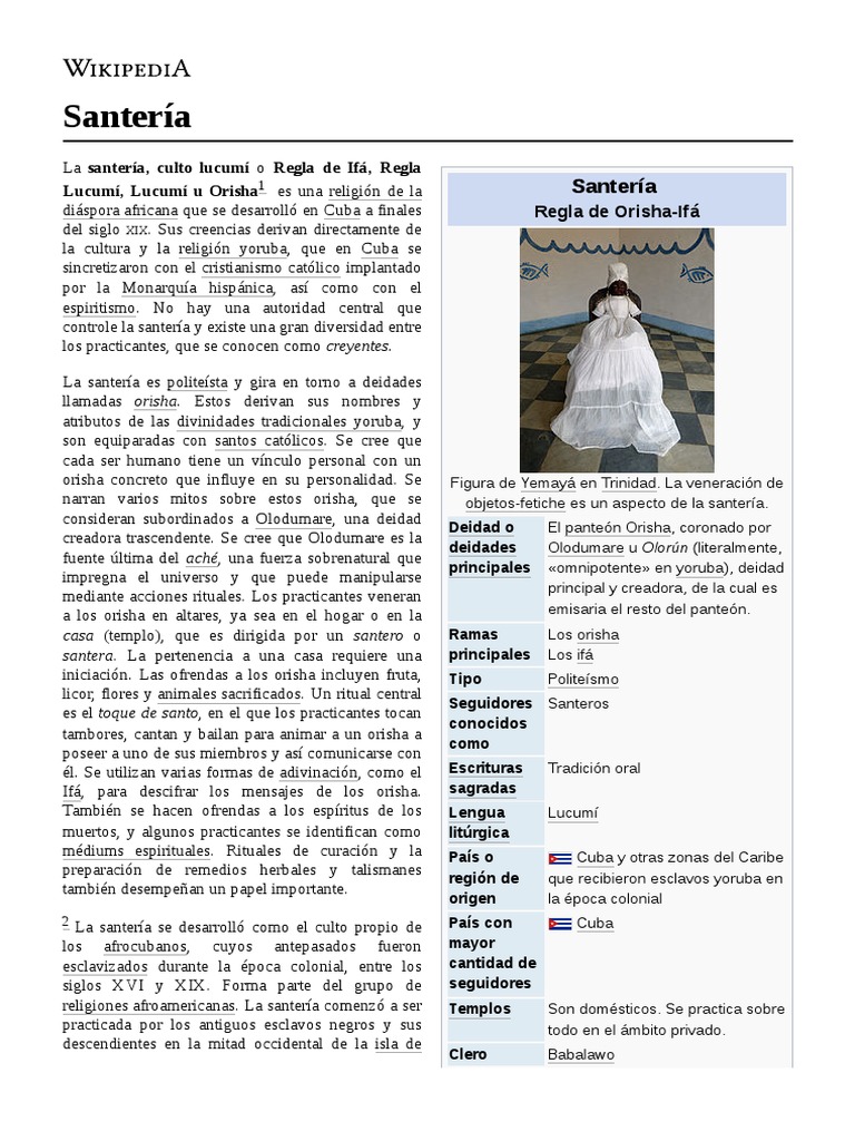 Santería | PDF | Cuba