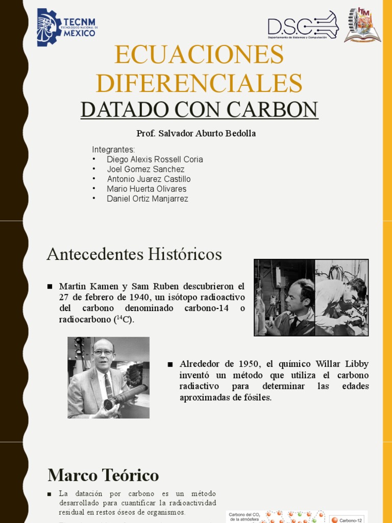 Ecuaciones Diferenciales Datado Con Carbono | PDF | Datación por ...