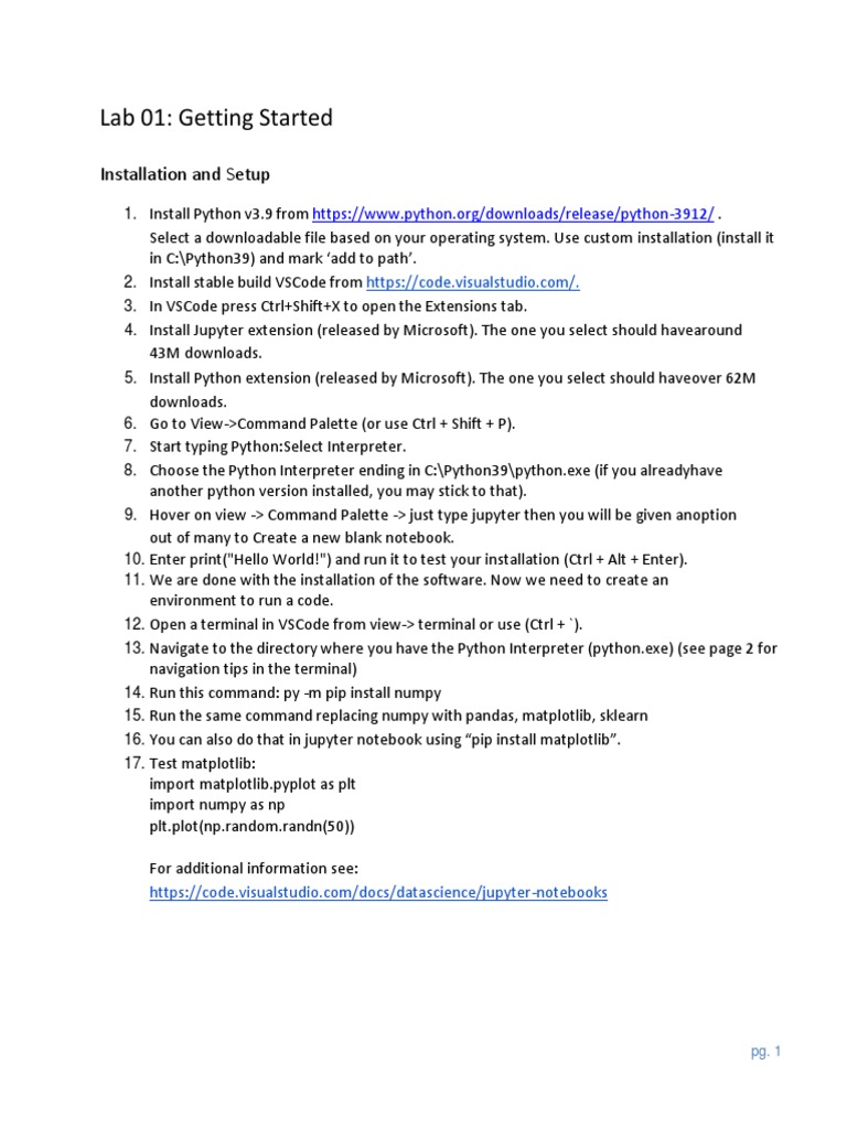 Lab01 Getting Started Pdf Computer File Computer Engineering