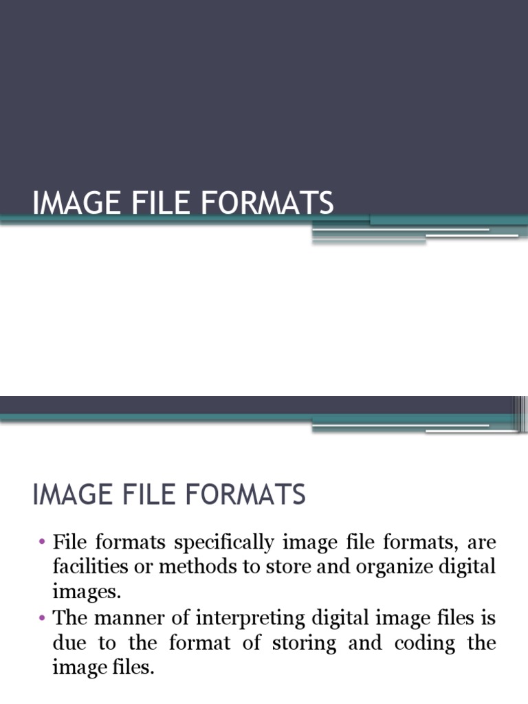 Image File Formats | PDF