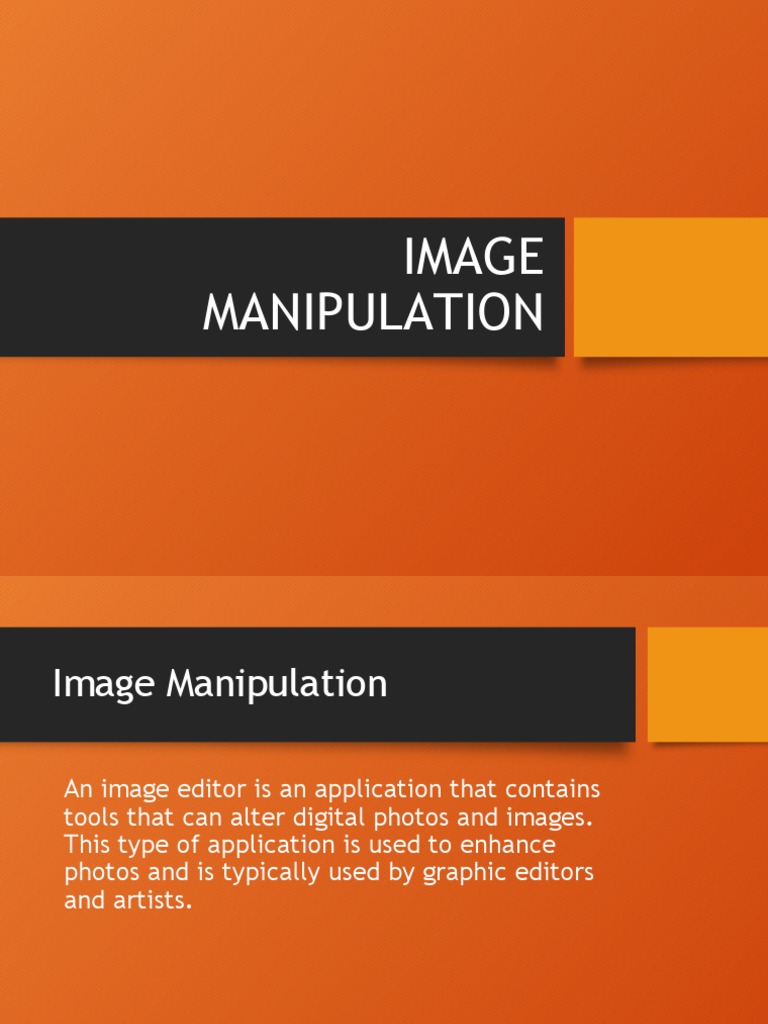 Image Manipulation | PDF | Image Editing | Multimedia